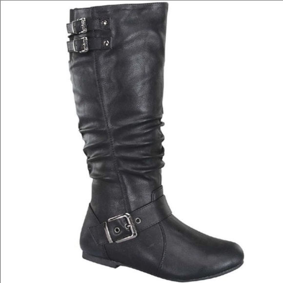 TOP Moda | Shoes | Flat Heelknee High Riding Boot | Poshmark